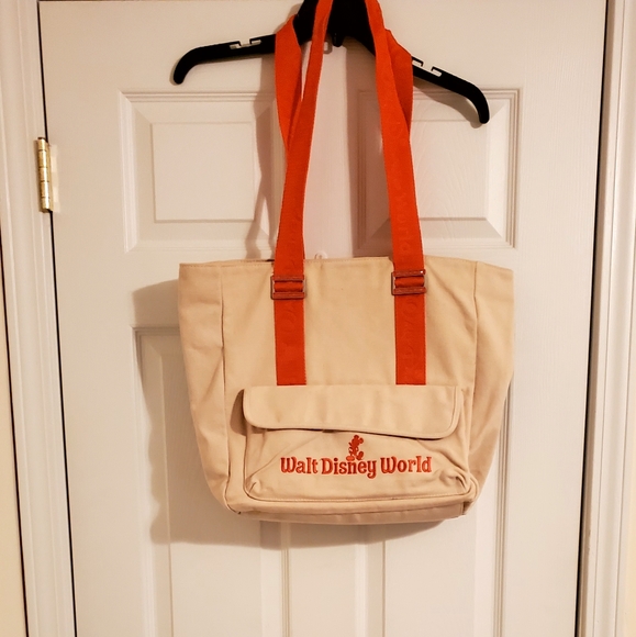 Disney | Bags | Authentic Walt Disney World Canvas Tote Bag | Poshmark